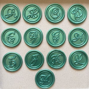 Cursive Wedding Wax Seal Sticker Custom Monogram Wedding Seal Initial ...