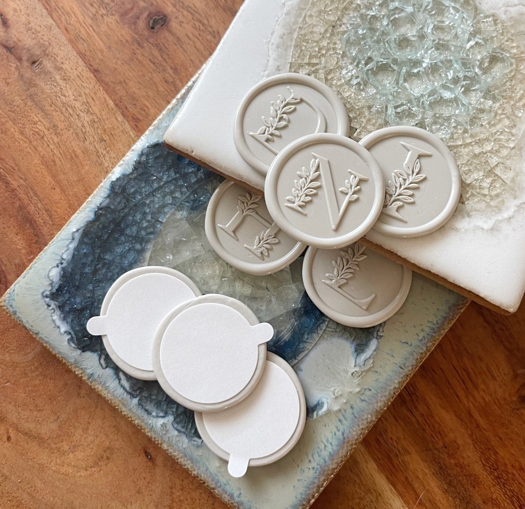 Custom Modern Initial Wax Seal, Wedding Invitation Wax Seal Sticker ...