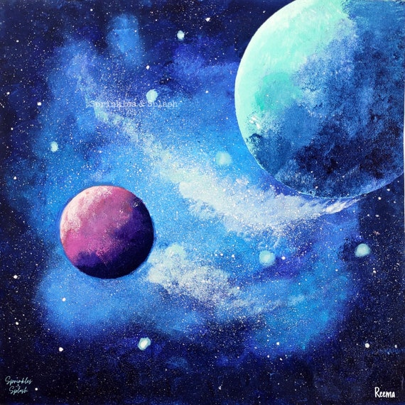 Planets Painting Acrylic