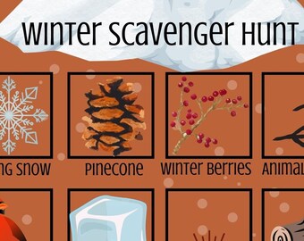 Outdoor Winter Scavenger Hunt - Etsy