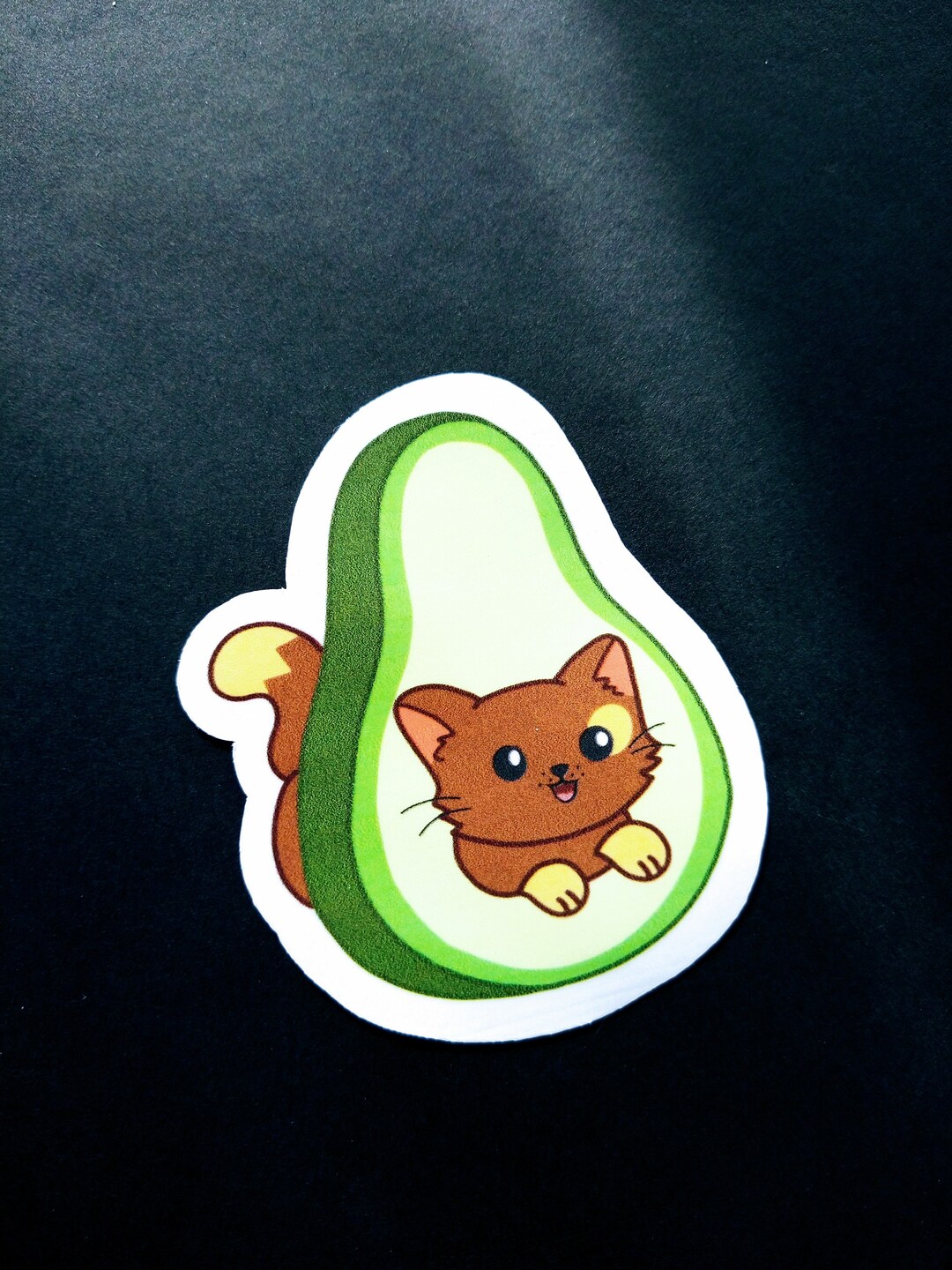 Avo-cat-o Sticker - Waterproof Vinyl Sticker - Etsy