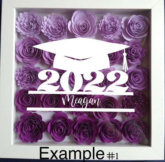 Graduation Shadow Box / Paper Flower / Graduation Gift / - Etsy