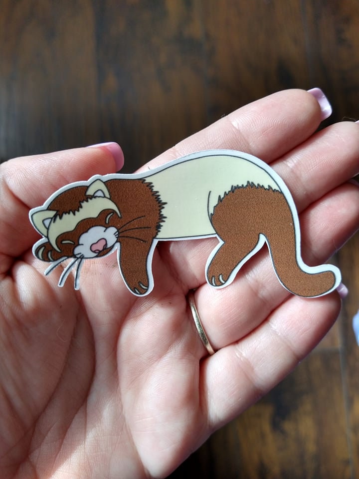 Ferret Sticker Waterproof Vinyl Sticker | Etsy