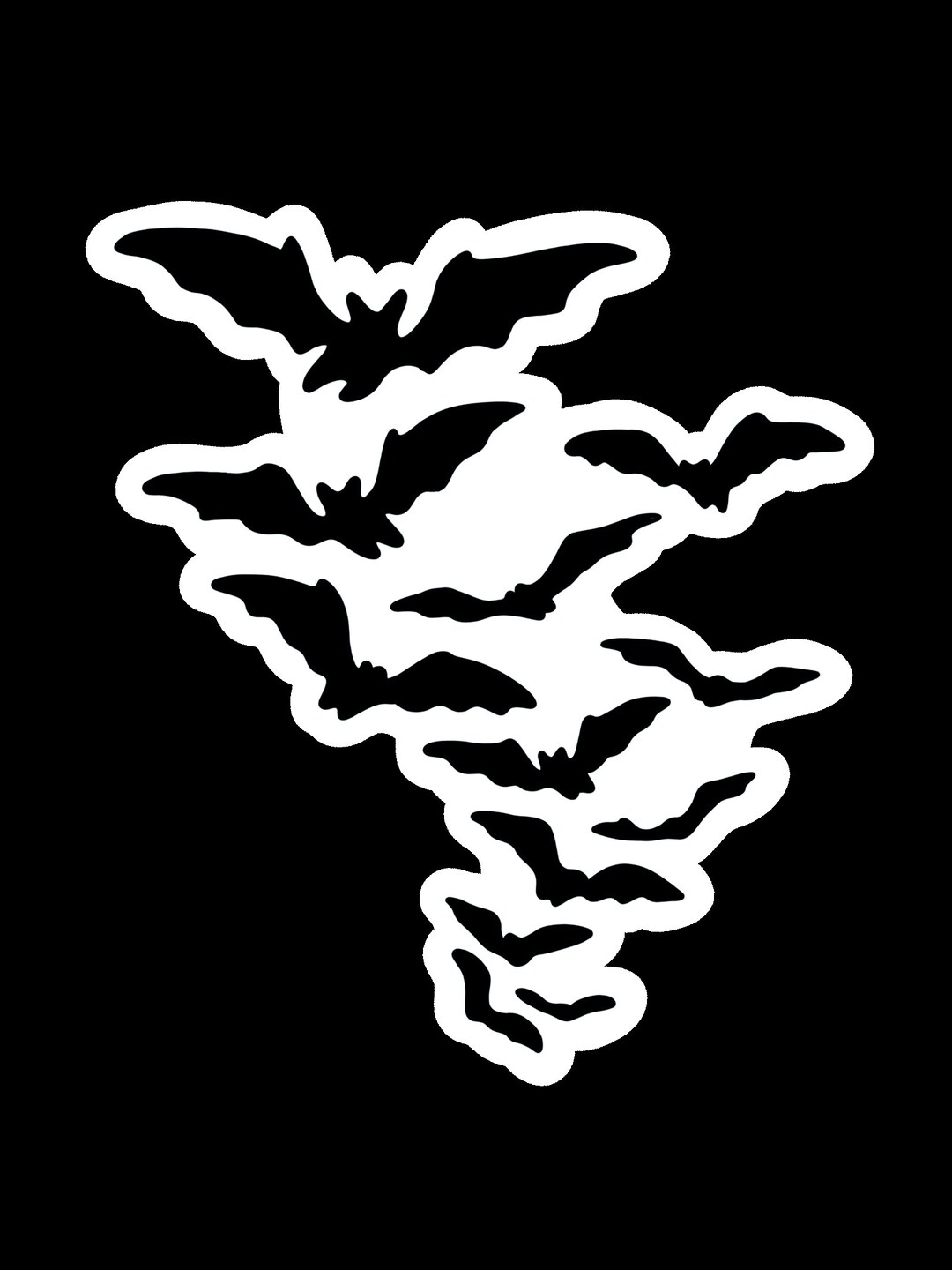 Flying Bats Sticker - Waterproof Vinyl Sticker - Etsy