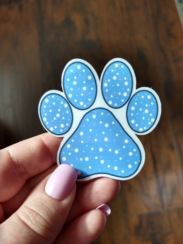 Paw Print Sticker - Waterproof Vinyl Sticker - Etsy