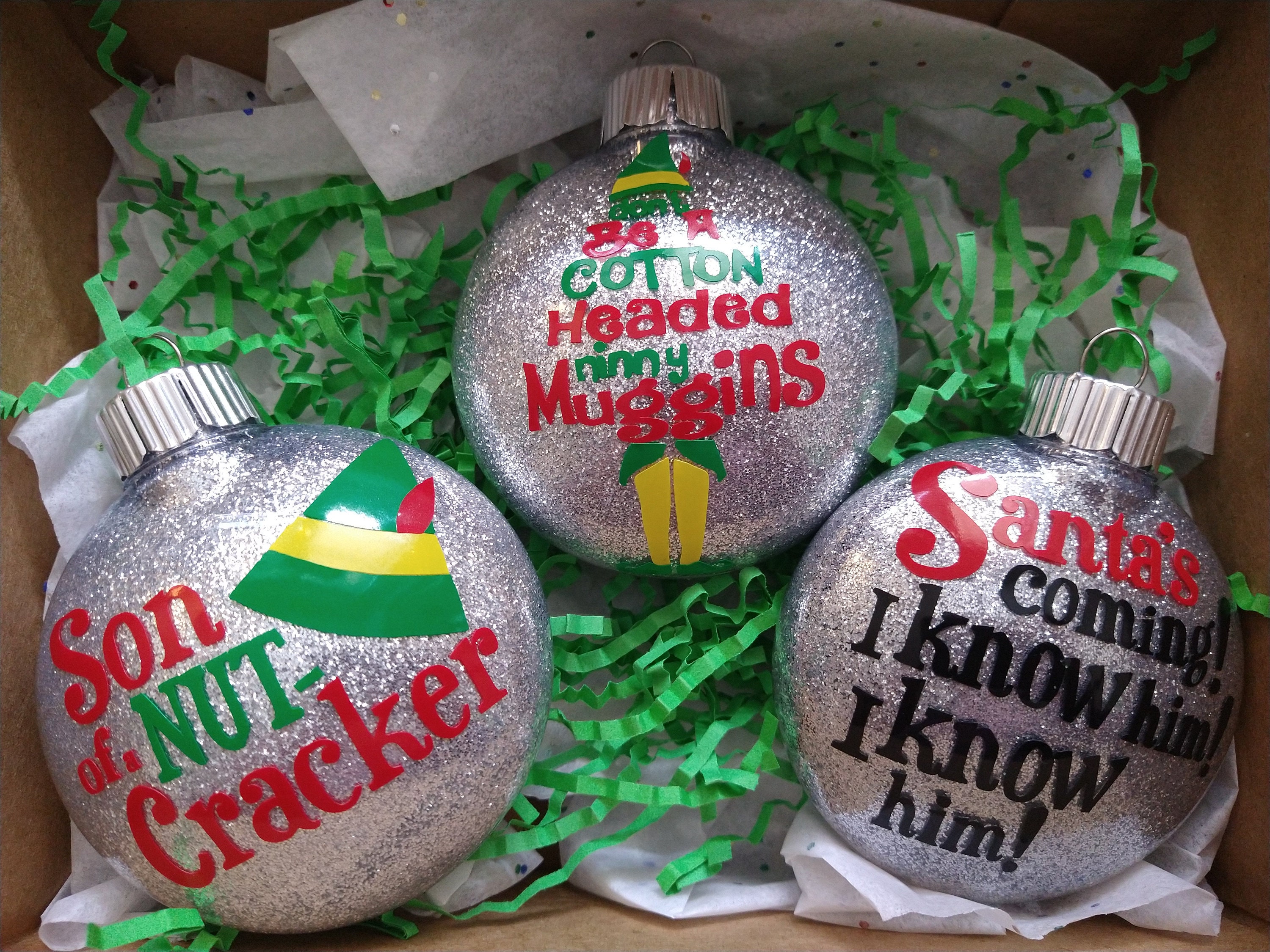 Elf Glitter Ornaments - Etsy