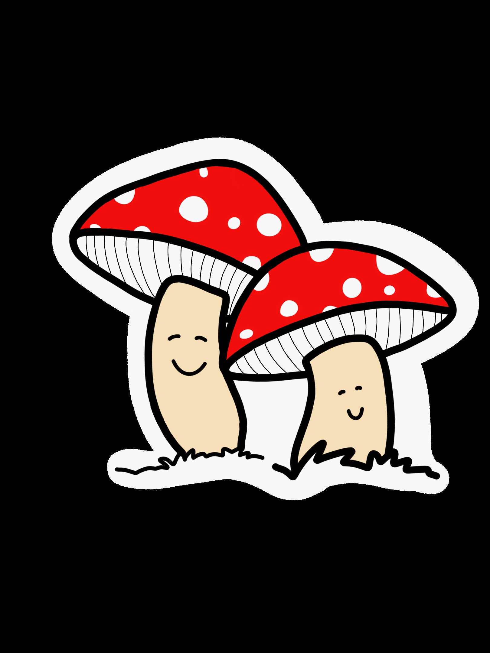 Mushroom Sticker - Waterproof Vinyl Sticker - Etsy