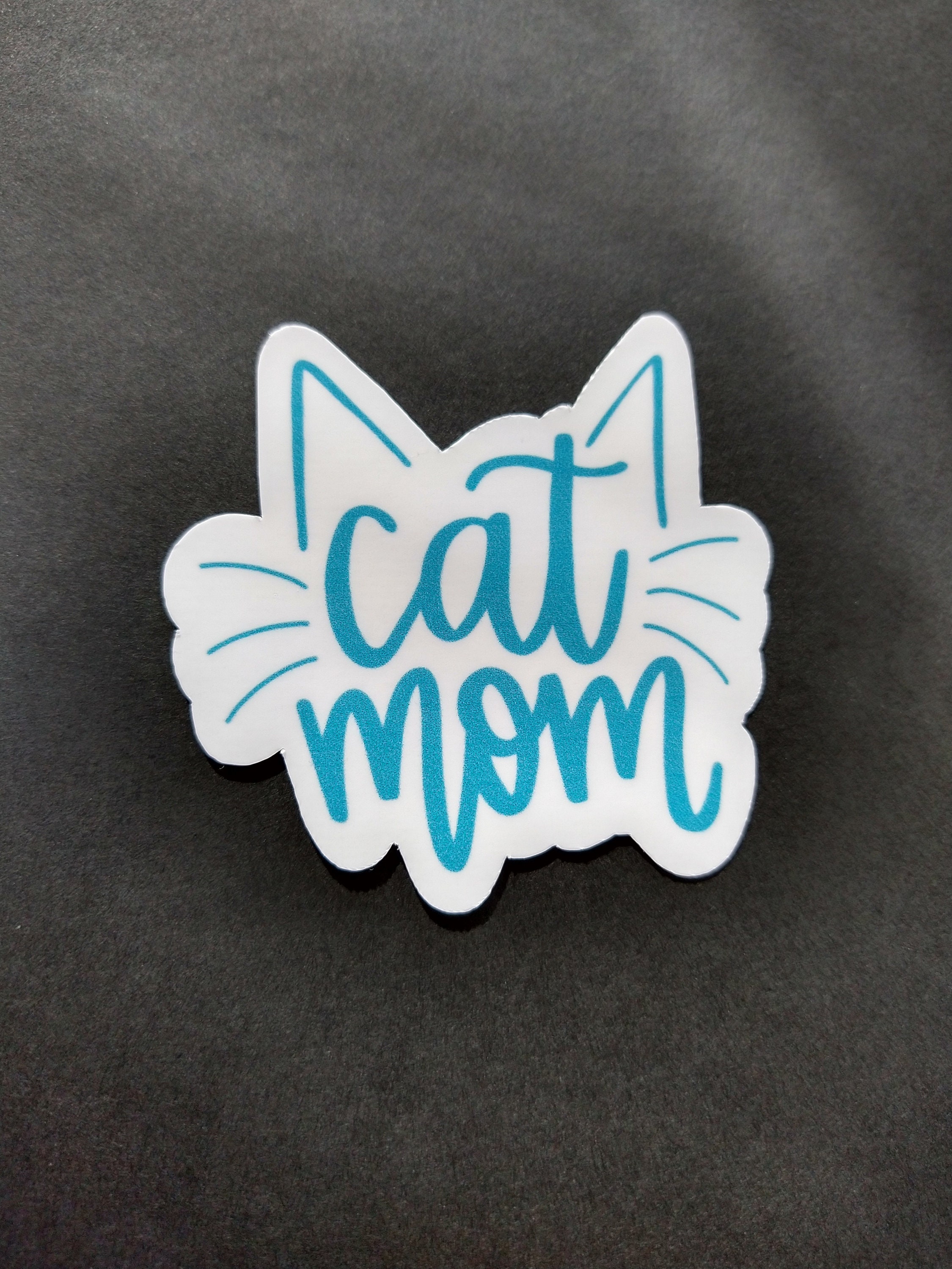 Cat Mom Sticker Waterproof Vinyl Sticker - Etsy