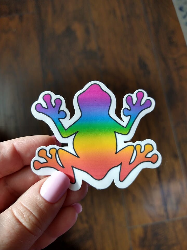 Frog Sticker Waterproof Vinyl Sticker - Etsy