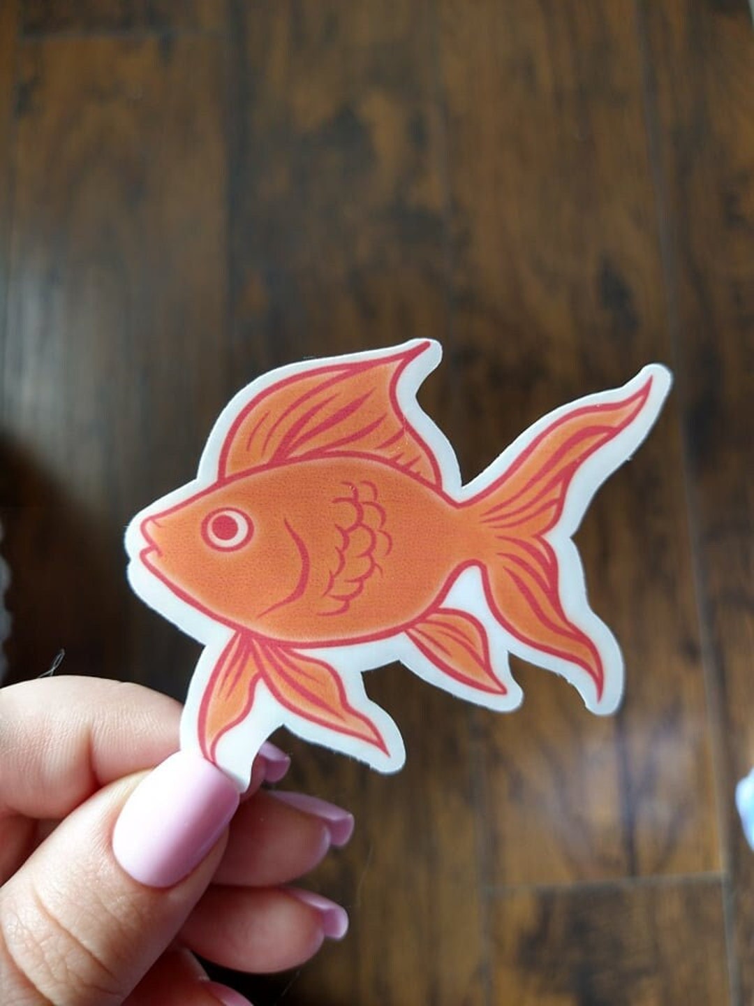 Goldfish Sticker - Waterproof Vinyl Sticker - Etsy
