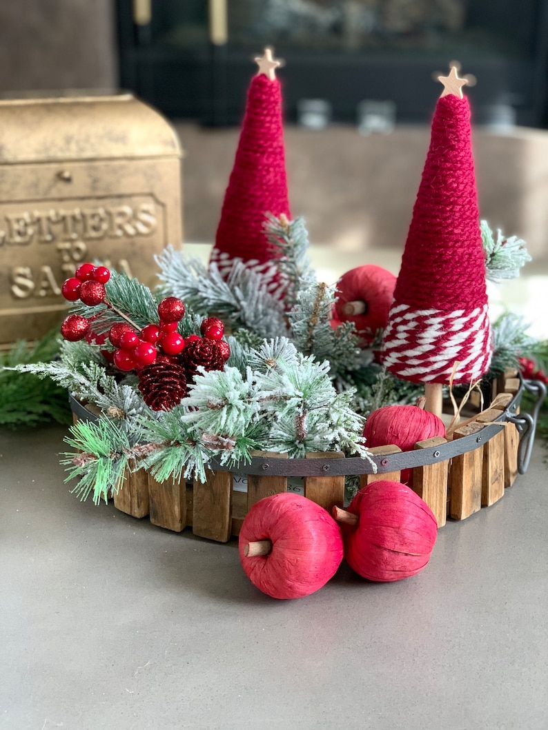 Chunky Wool Yarn Christmas Tree – Handmade Holiday Decor - Etsy