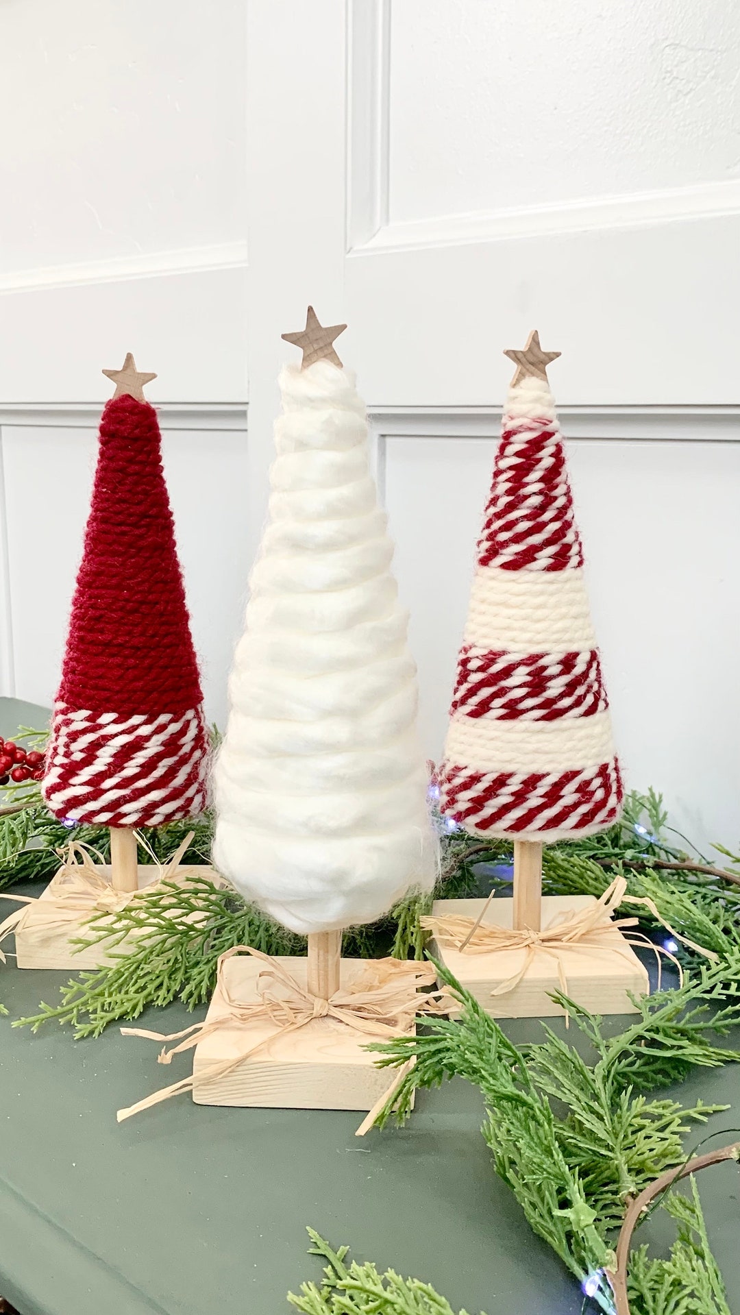Chunky Wool Yarn Christmas Tree – Handmade Holiday Decor - Etsy
