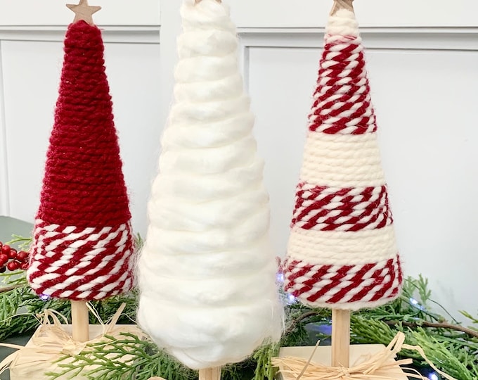 Yarn Tree Farmhouse Home Decor Rustic Mantle Decor Coffee Table Decor ...