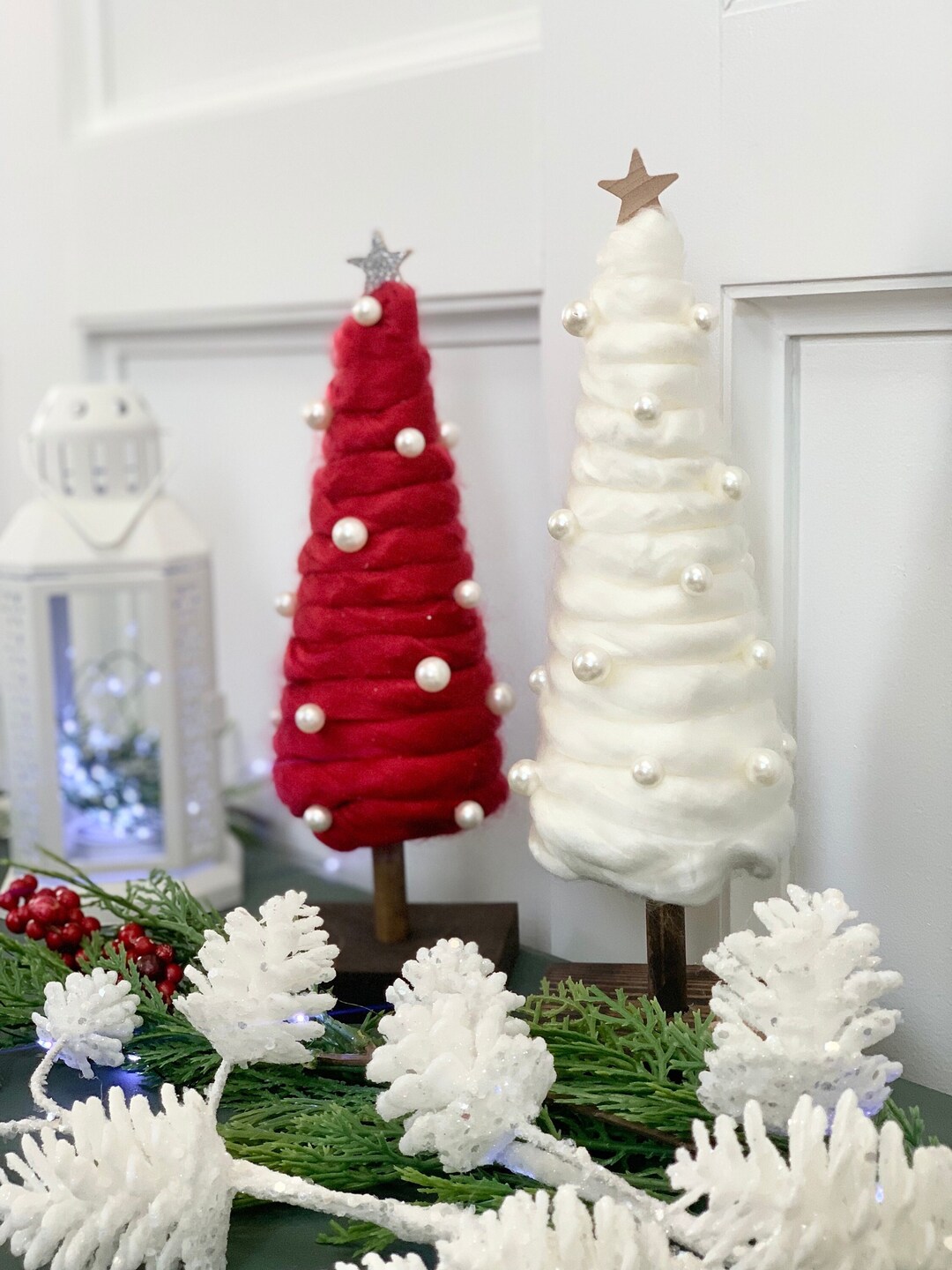 Chunky Yarn Tree-farmhouse Home Decor Rustic Mantle Table or ...