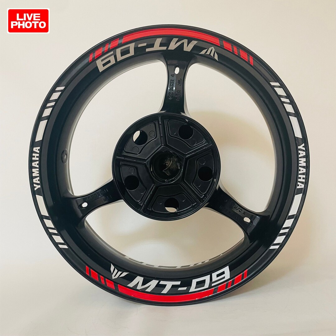 Yamaha MT-09 Wheel Decals Motorcycle Rim Stickers Wheel Stripes Vinyl ...