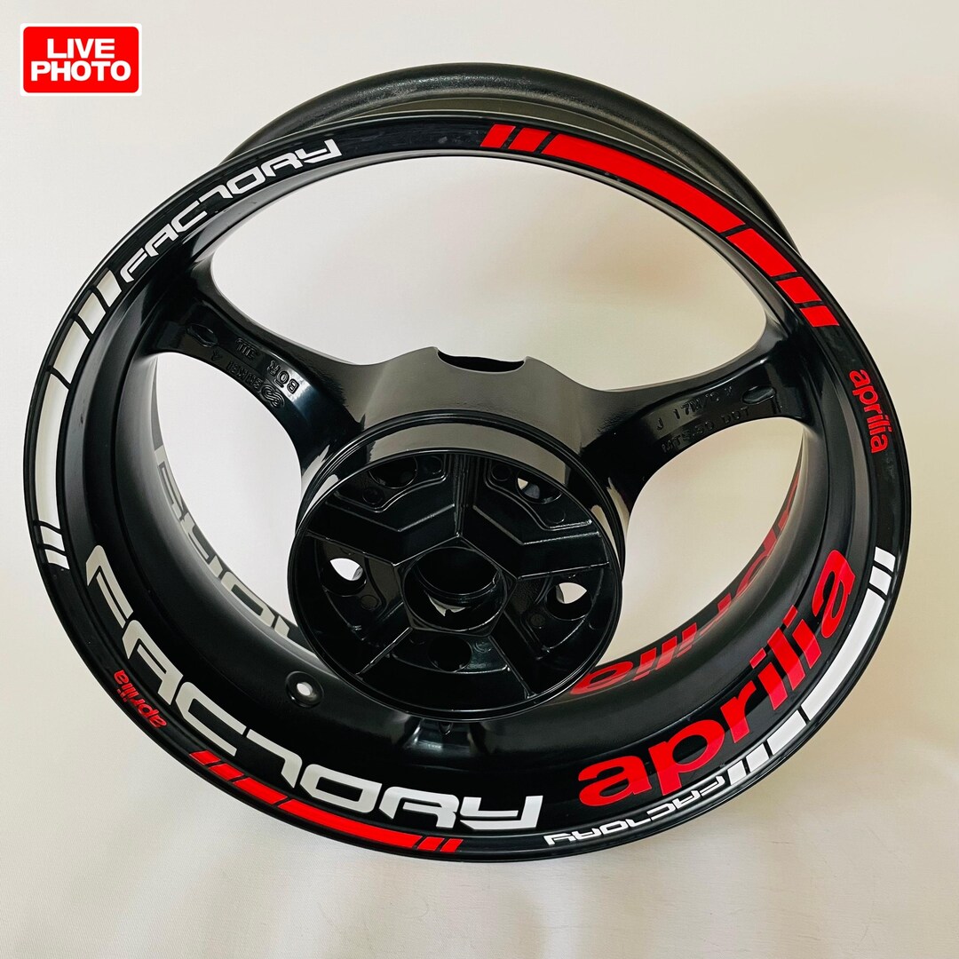 Aprilia Factory Wheel Stickers Motorcycle Decals Aprilia Rim Stripes ...