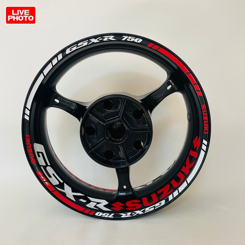 Suzuki GSX-R 750 Wheel Decals Rim Stripes Motorcycle Wheel Stickers Rim ...