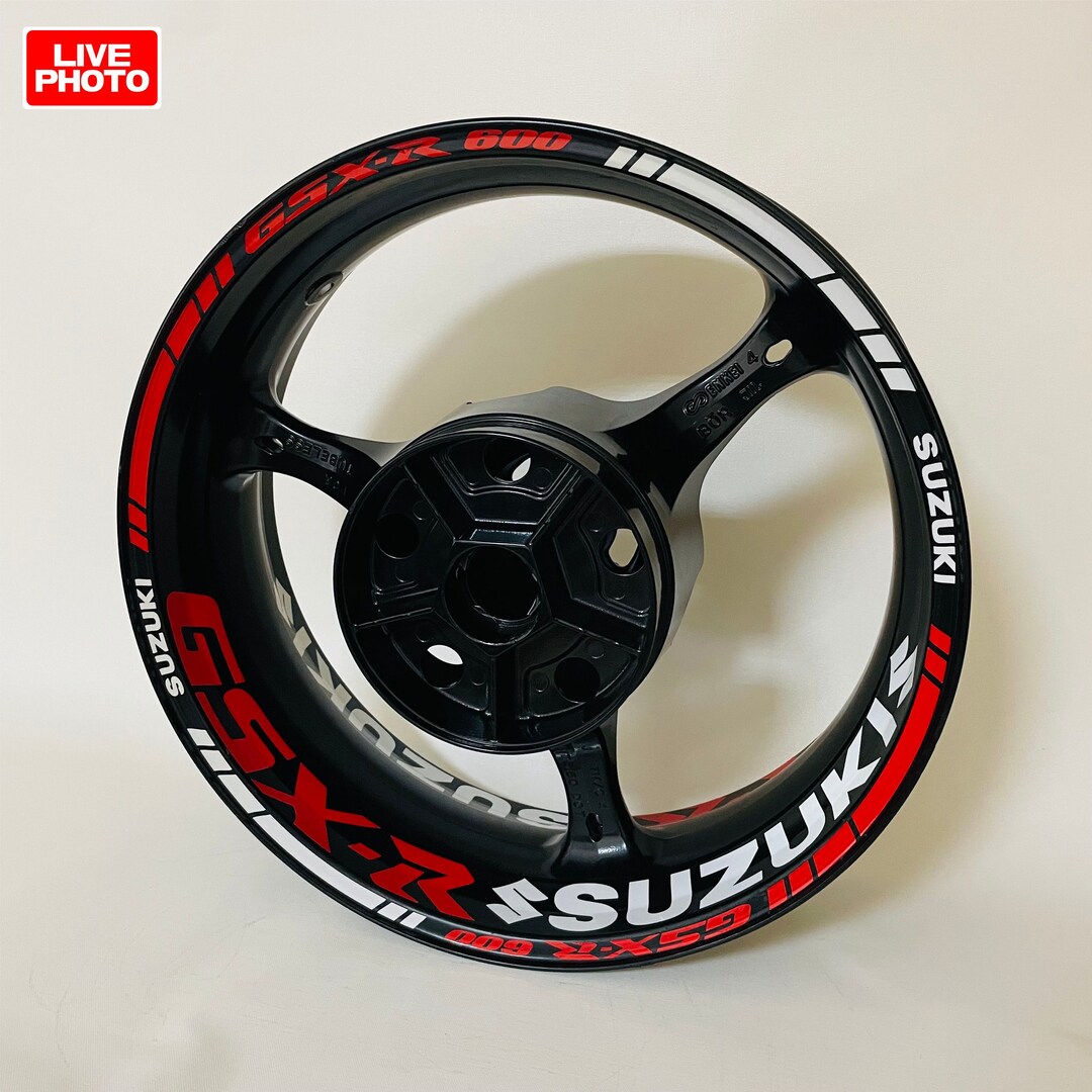 Suzuki GSX-R 600 Wheel Rim Stickers, Wheel Decals Gsxr 600 Motorcycle ...