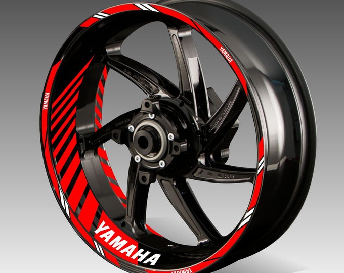 Wheel Decals Yamaha YZF R1 R3 R6 Motorcycle Rim Stickers Wheel Stripes ...