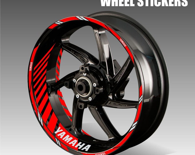 Wheel Decals Yamaha YZF R1 R3 R6 Motorcycle Rim Stickers Wheel Stripes ...
