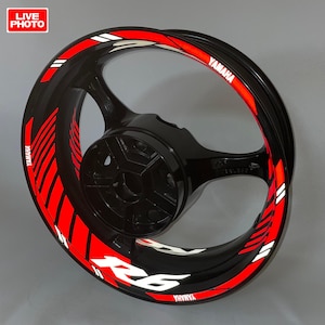 Yamaha R6 Wheel Decals Rim Stickers Tape Yamaha YZF-R6 Sticker Set ...