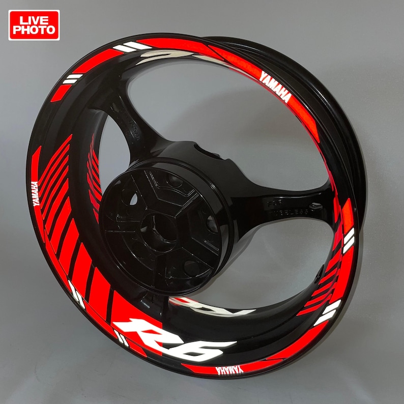 Yamaha R6 Wheel Decals Rim Stickers Tape Yamaha YZF-R6 Sticker Set ...
