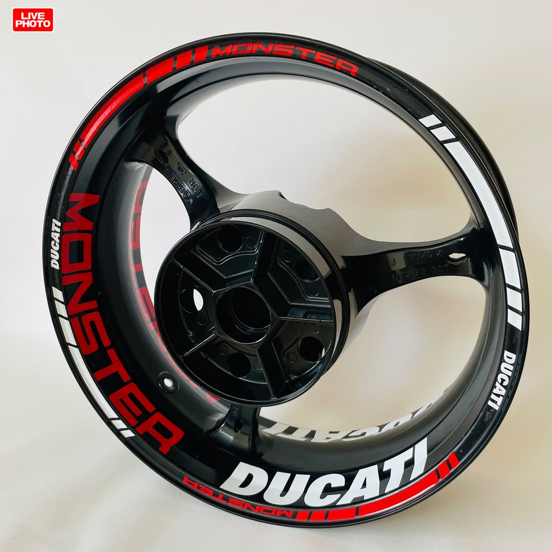 Ducati MONSTER Wheel Decals Rim Stickers for Ducati MONSTER Tape ...