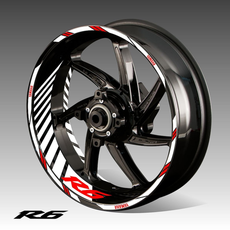 Yamaha R6 Wheel Decals Rim Stickers Tape Yamaha YZF-R6 Sticker Set ...
