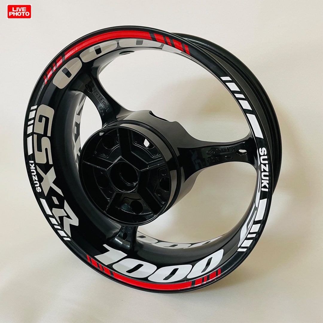 Suzuki GSX-R 1000 Motorcycle Wheel Decals Rim Stickers Stripes ...