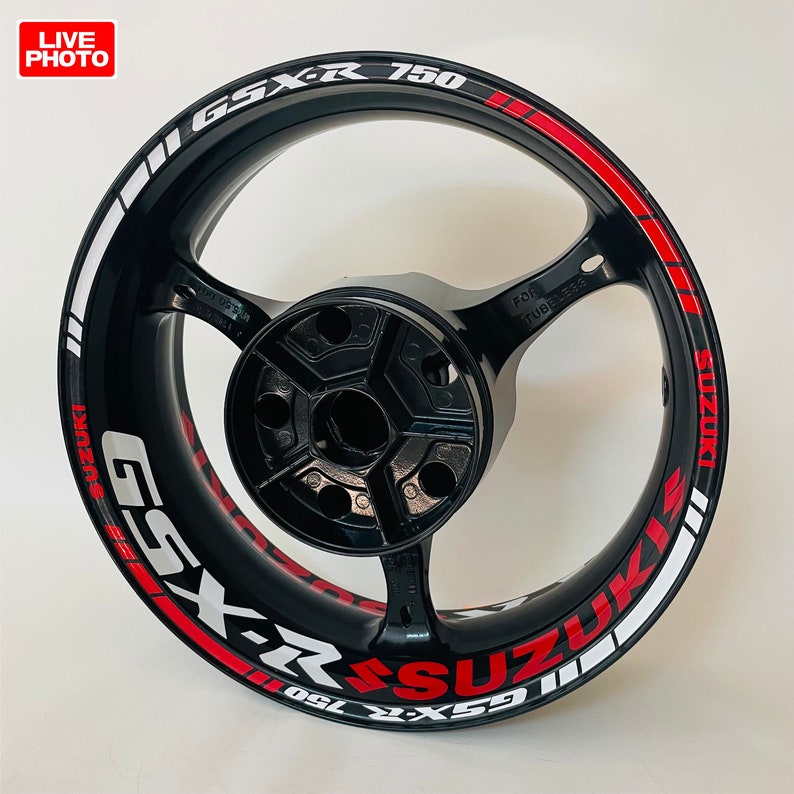 Suzuki GSX-R 750 Wheel Decals Rim Stripes Motorcycle Wheel Stickers Rim ...