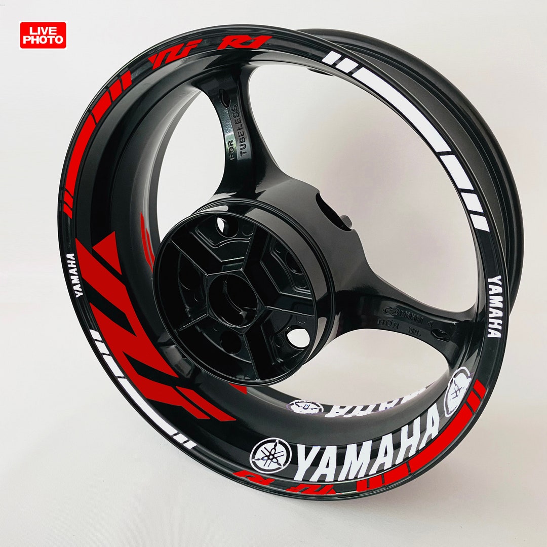 Yamaha R1 Wheel Stickers Rim Tape Yamaha YZF-R1 Rim Decal Yzf Stickers ...