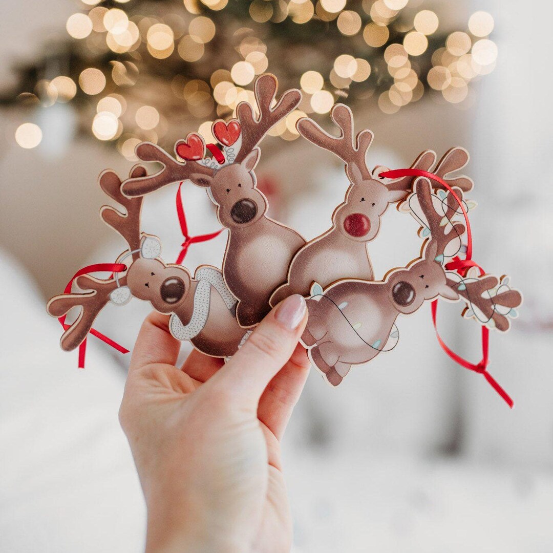 Reindeer Tree Decorations wooden Tree Decorations,christmas Tree ...