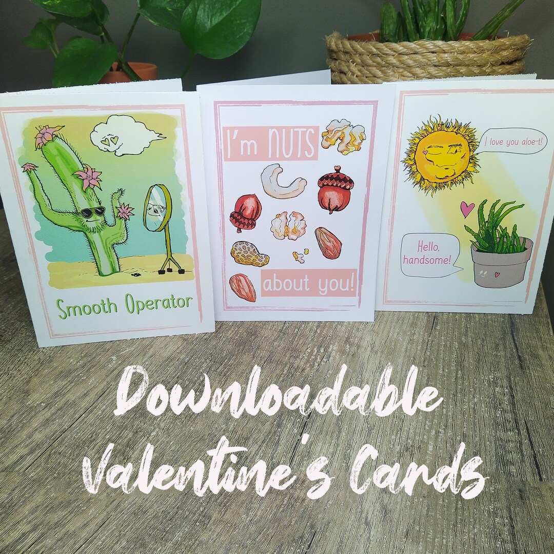 BUNDLE | DIY Valentines Day Card | Downloadable Card | Funny Valentines ...