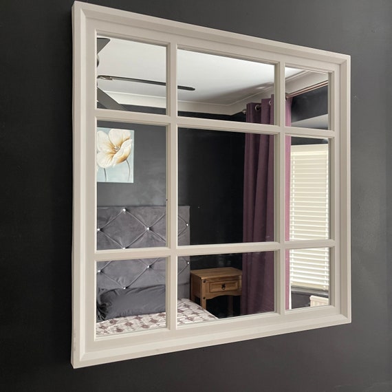 SOHO Style White Square Window Wall Mirror Vintage Enchanted - Etsy UK