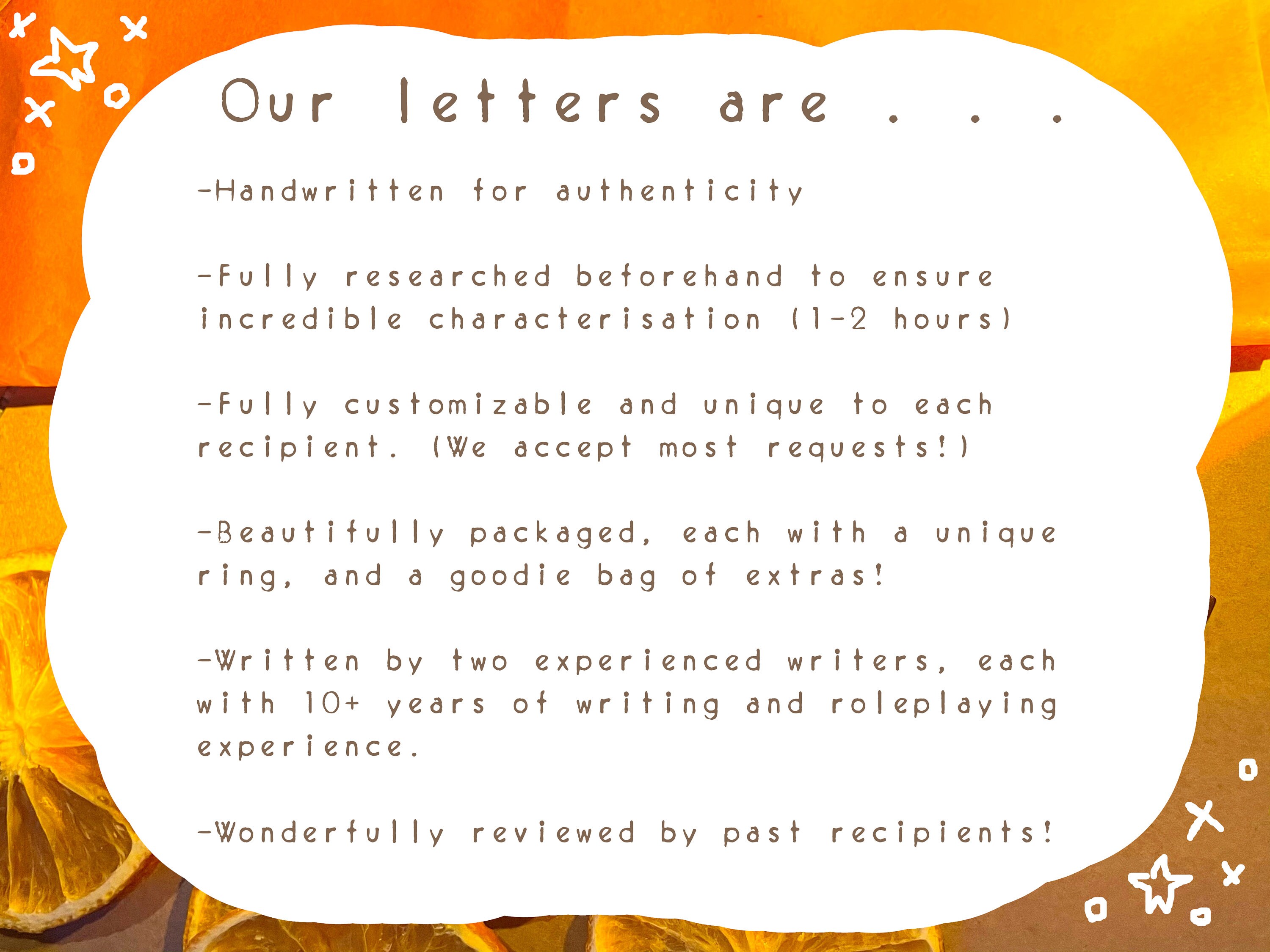 Request a Character Handwritten Comfort Character Letters - Etsy