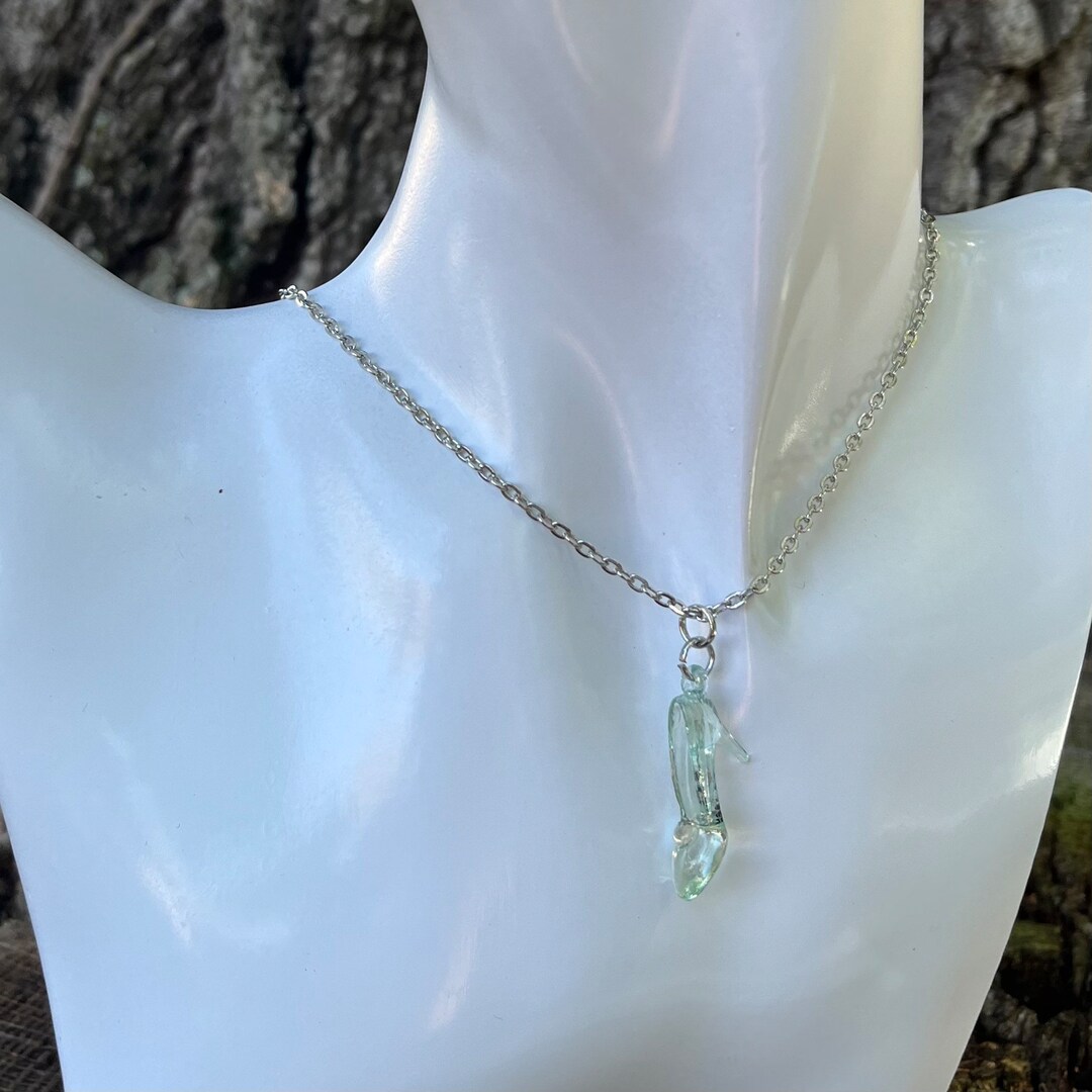 Disney Cinderella Glass Slipper Pendant Necklace - Etsy