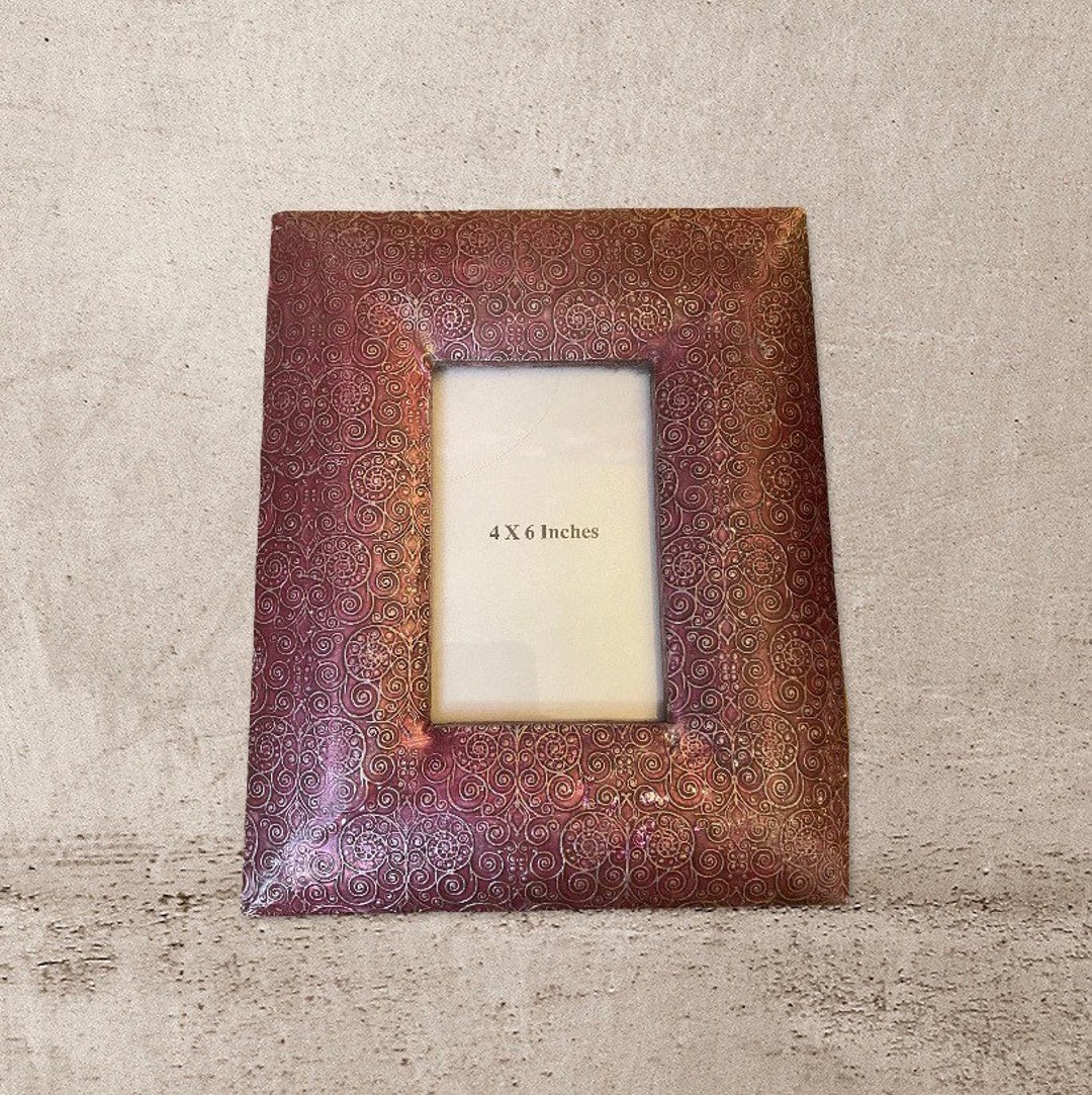 4x6 Embossed Metal Frame - Etsy