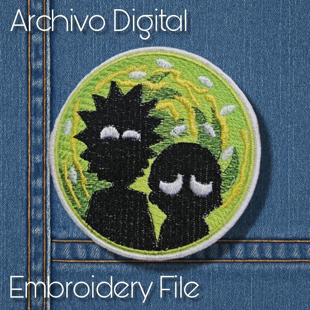 Rick and Morty Inspired Embroidery Design | Machine Embroidery File ...