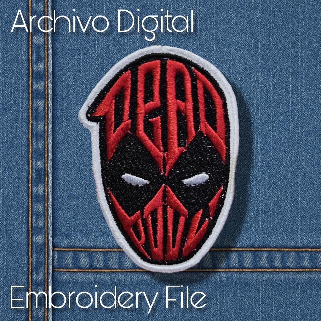 Deadpool Inspired Embroidery Design | Fanart Patch | Machine Embroidery ...