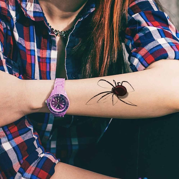 Spider Fake Tattoo - Etsy