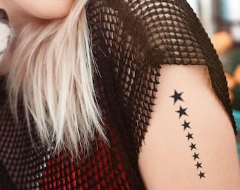 Simple Stars Temporary Tattoo Sticker set of 4 - Etsy