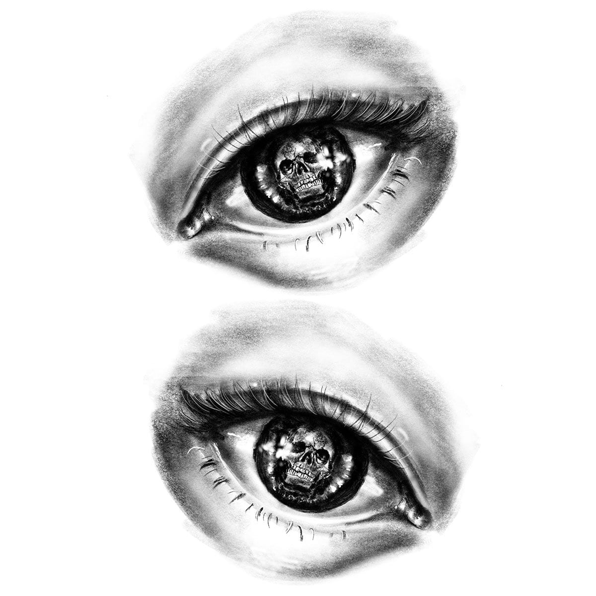 Eye Temporary Tattoo, Fake Eye Tattoo, Skull Tattoo, Large Tattoo ...