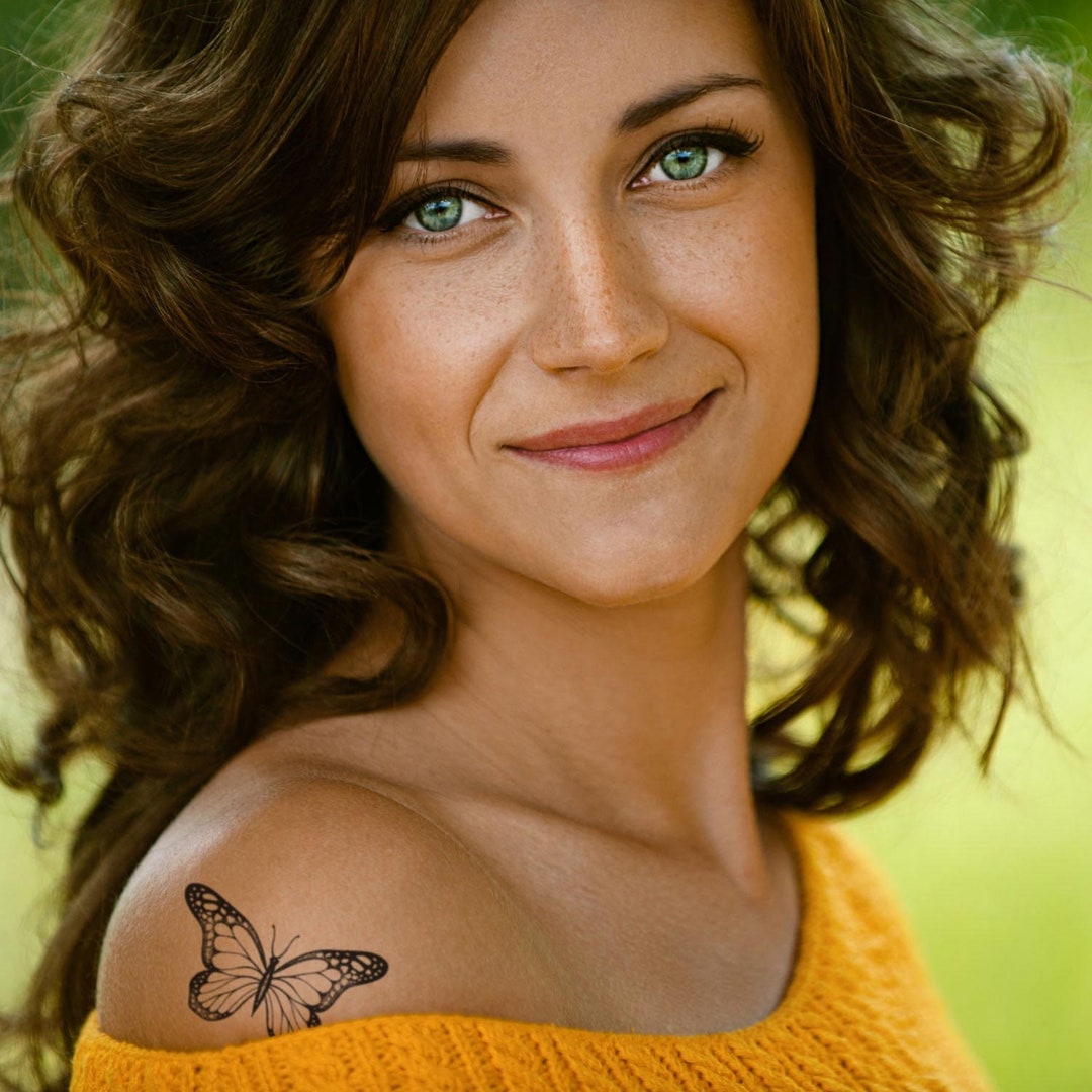 Black Butterfly Temporary Tattoo for Women and Men / Set of 3 ...