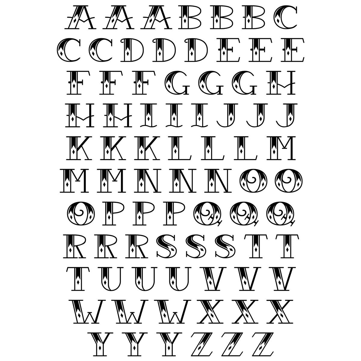 Alphabet Letters Temporary Tattoo - Etsy