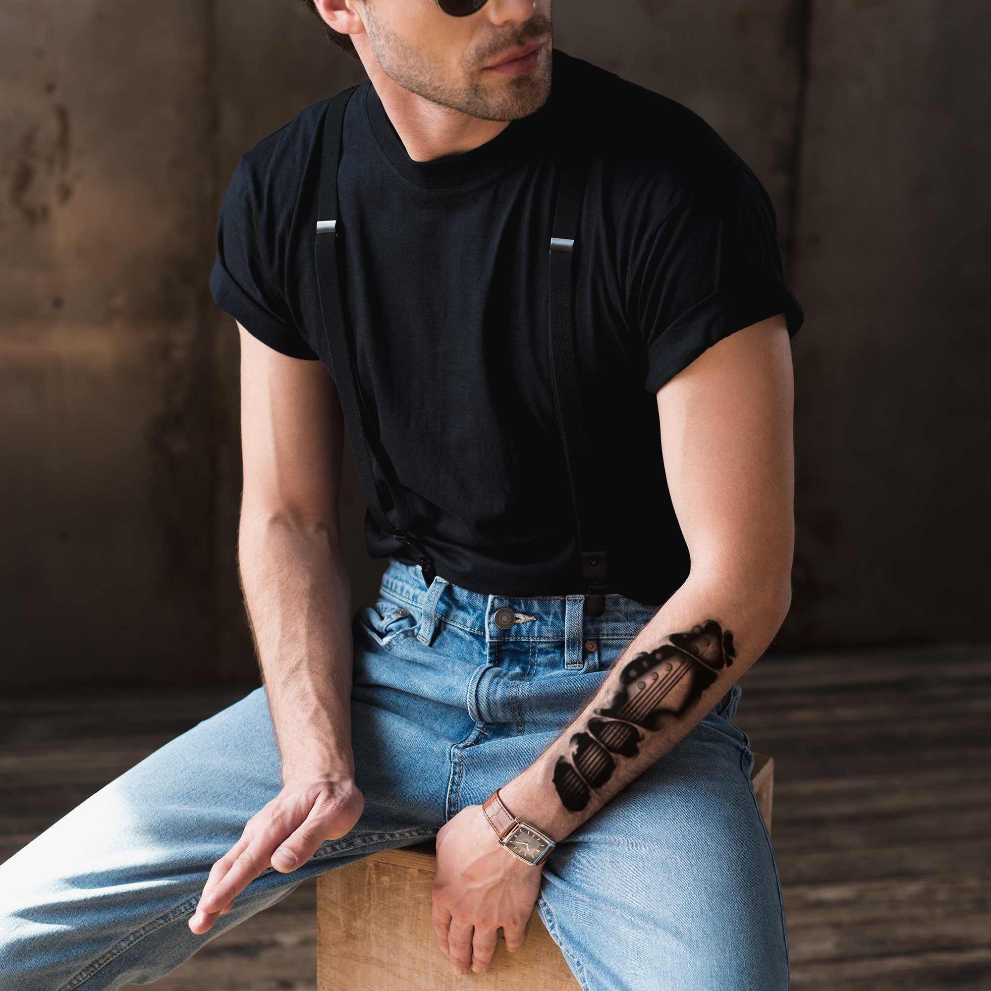 Guitar Temporary Tattoo, Music Temporary Tattoo - Etsy