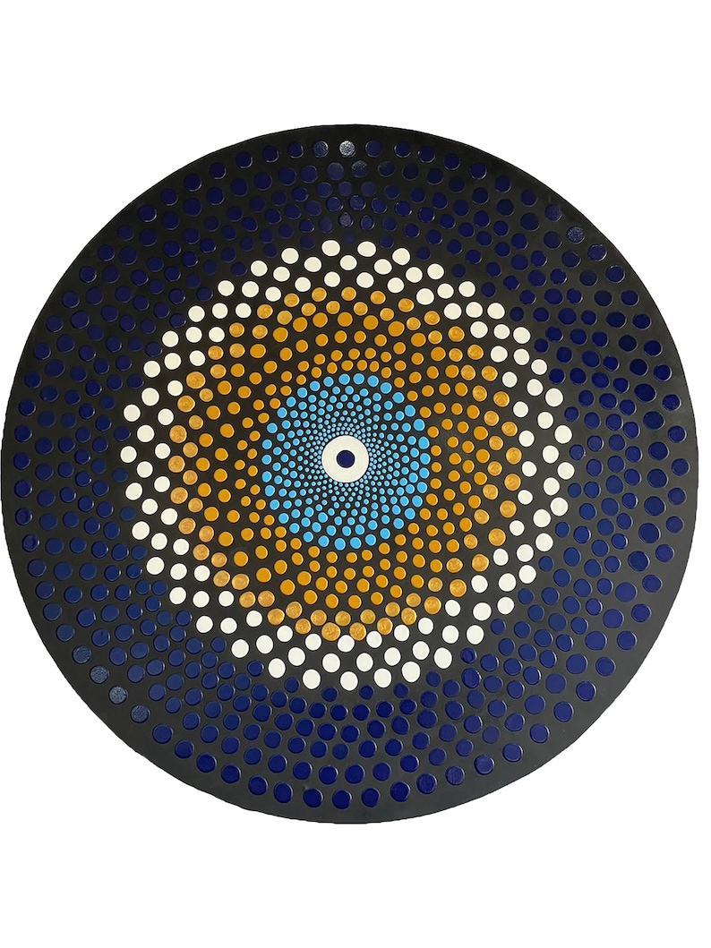 Hand Painted Evil Eye Dot Mandala Canvas: Original Dot Art - Etsy