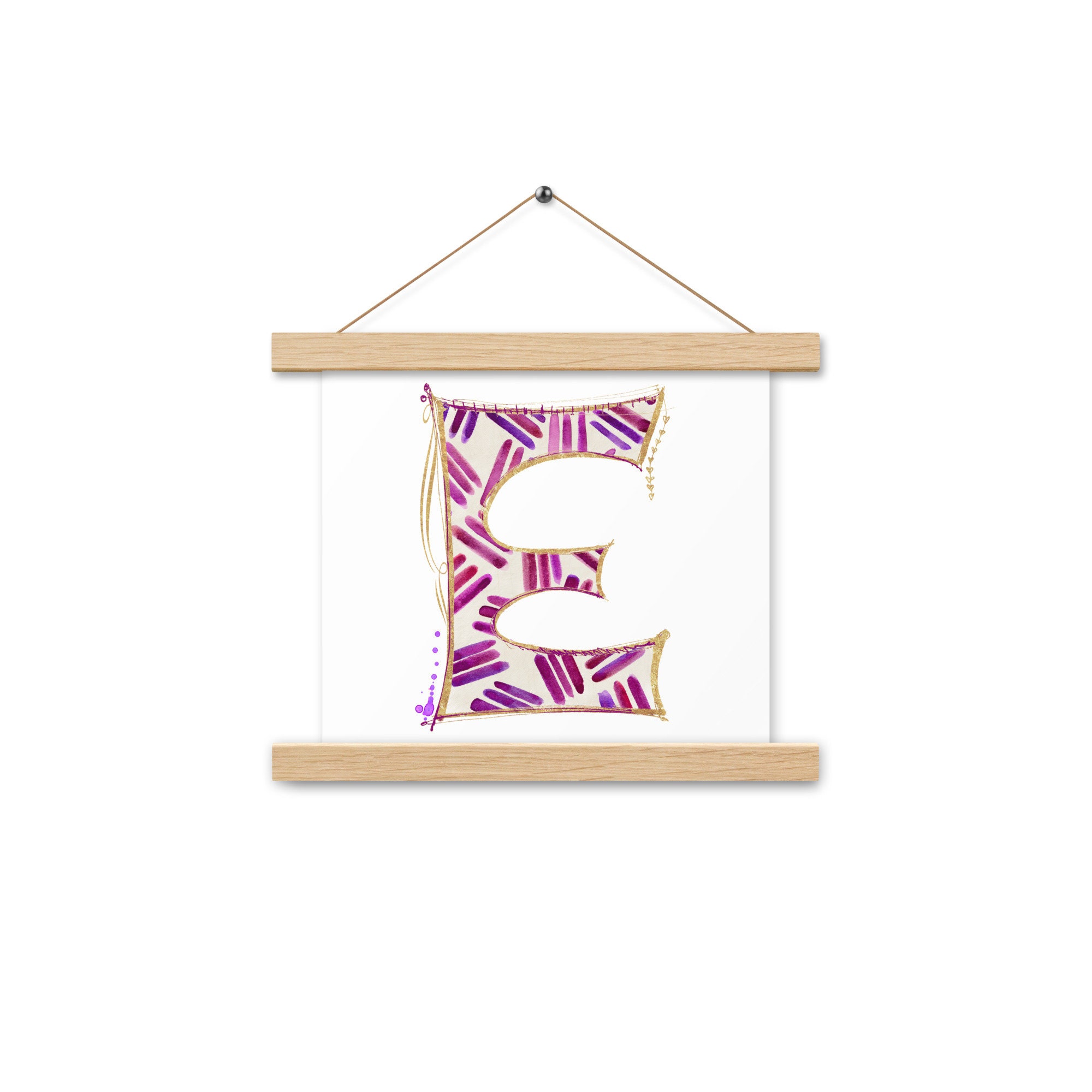 Letter E Poster With Hangers - Etsy
