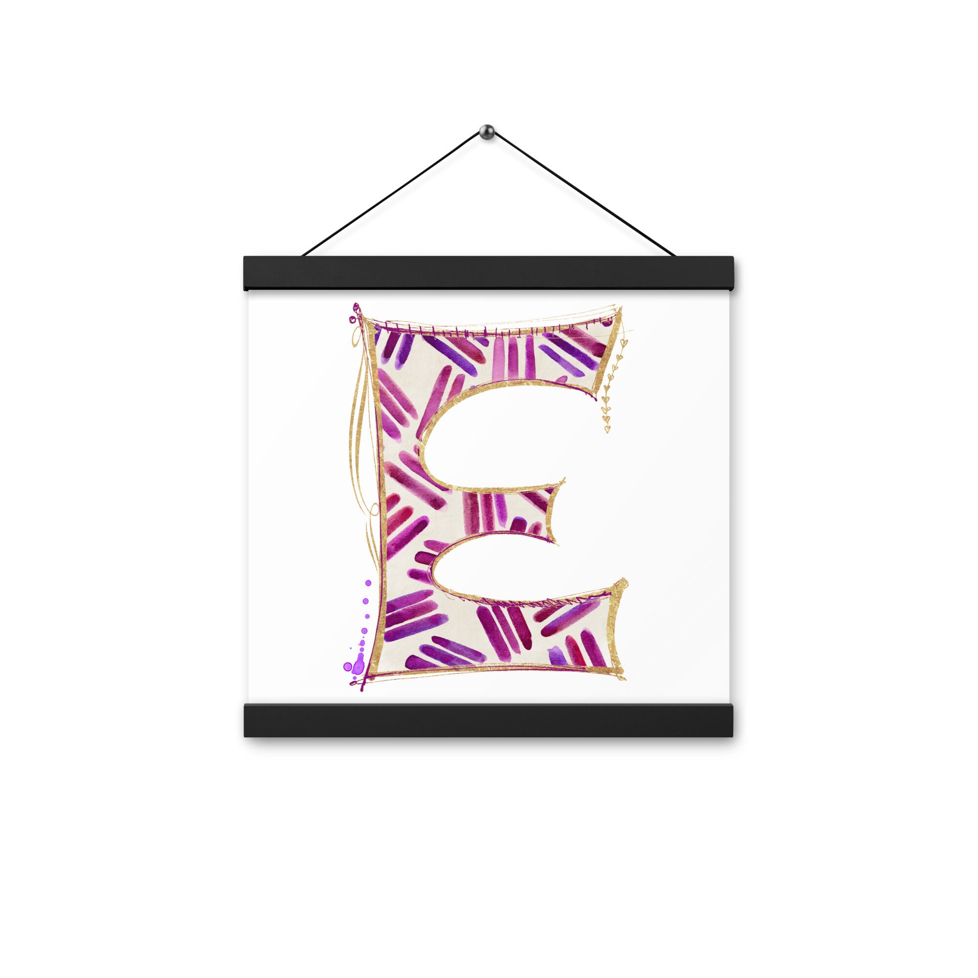 Letter E Poster With Hangers - Etsy