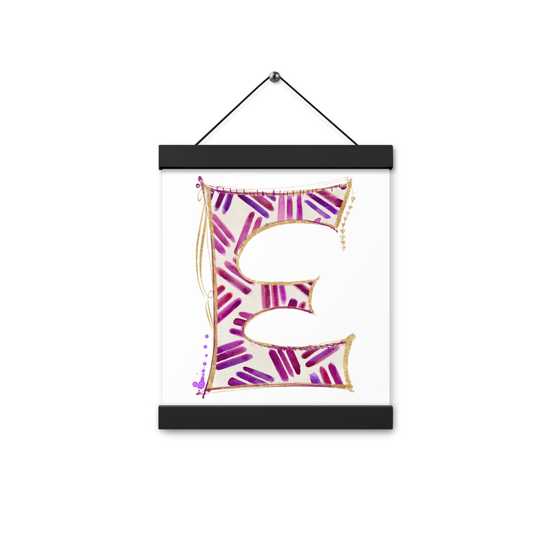 Letter E Poster With Hangers - Etsy