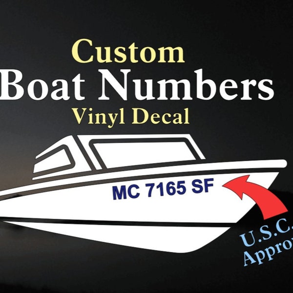 Boat Registration Decal - Etsy